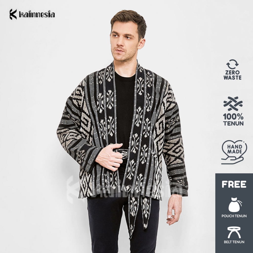 Jual KAINNESIA Outer Tenun Pria Kimono Etnik Akasa Series Fit to L ...