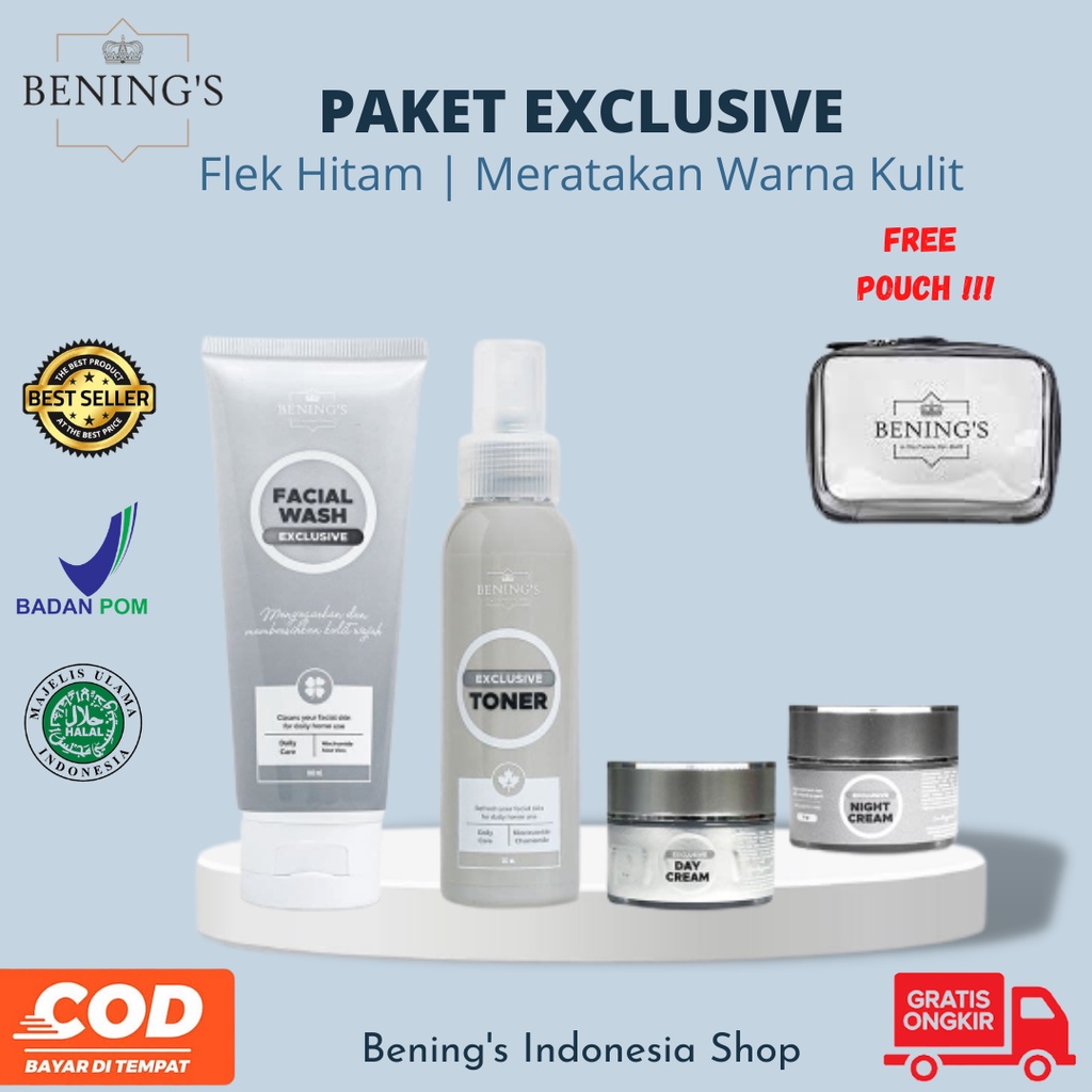 Jual Bening's Skincare By dr. Oky Pratama Paket Exclusive (Flek, Pencerah, dan Glowing) | Shopee ...