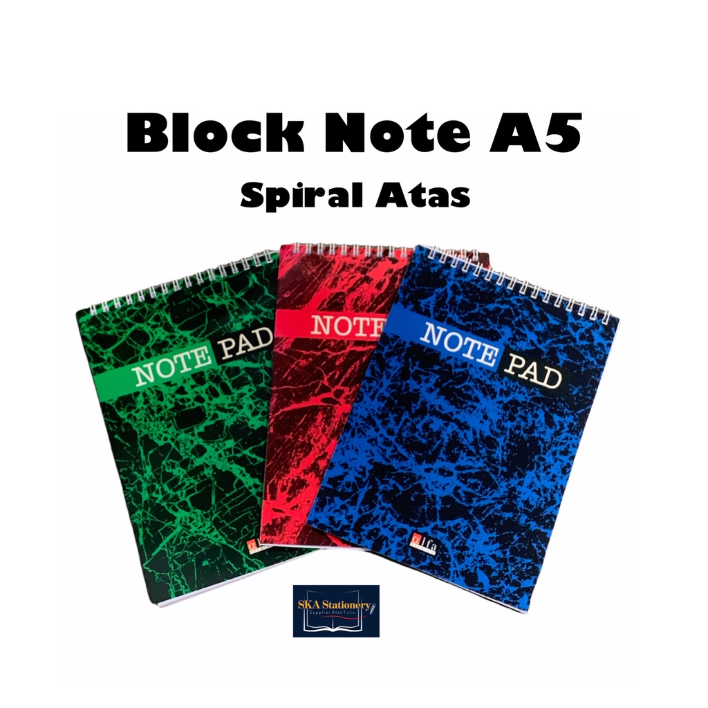 Jual Block Note/Blok Note/Notes A5 Spiral Atas (Pcs) Indonesia|Shopee ...