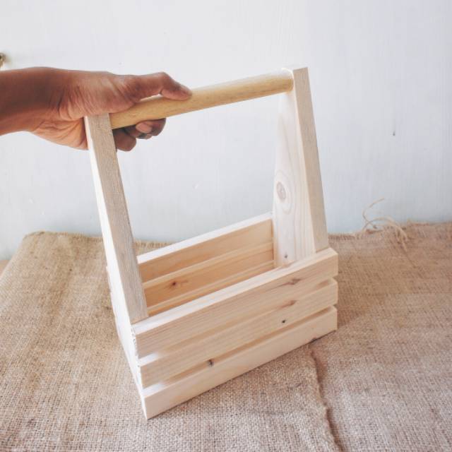 Jual Single Row Wooden Crate Krat Botol Kayu Dekorasi Foto Cafe Storage ...