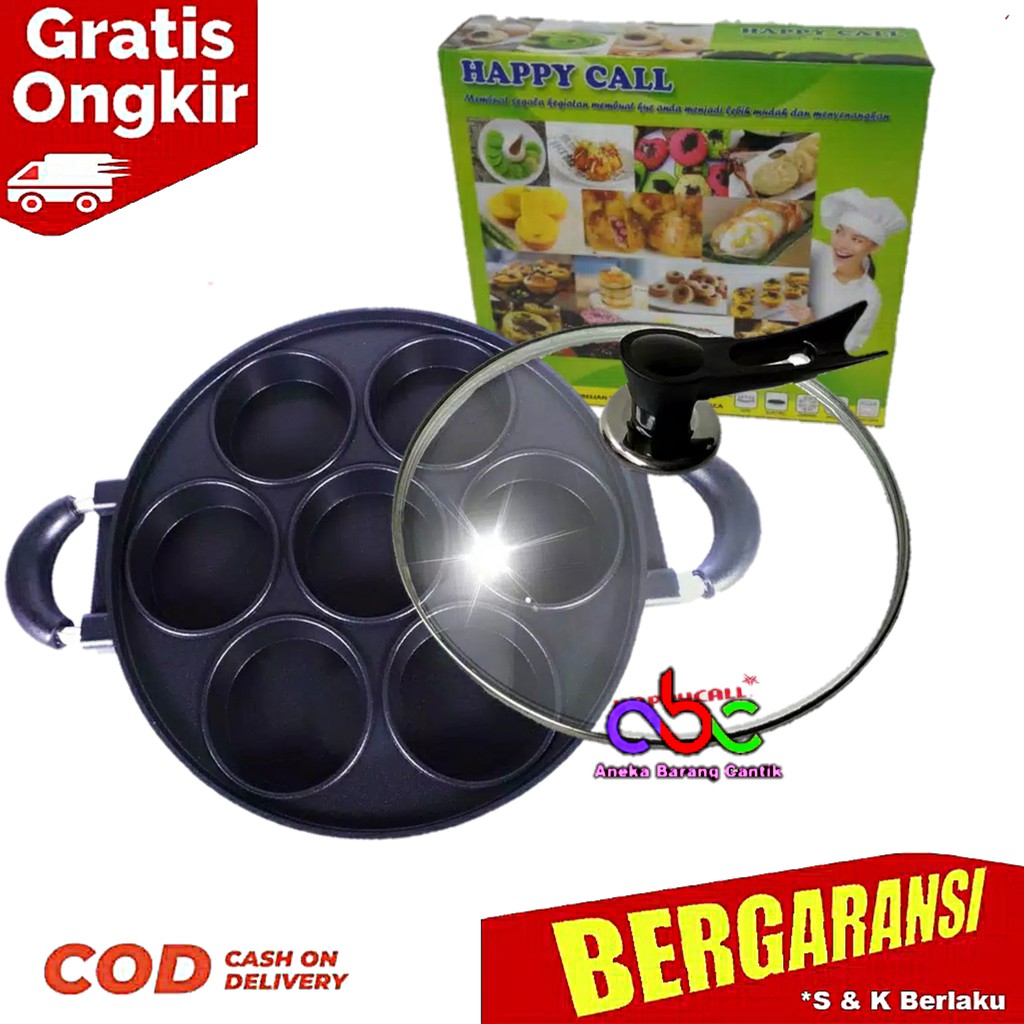 HAPPY CALL Cetakan Kue Martabak Mini 7 Lubang Datar Loyang Terang Bulan ...