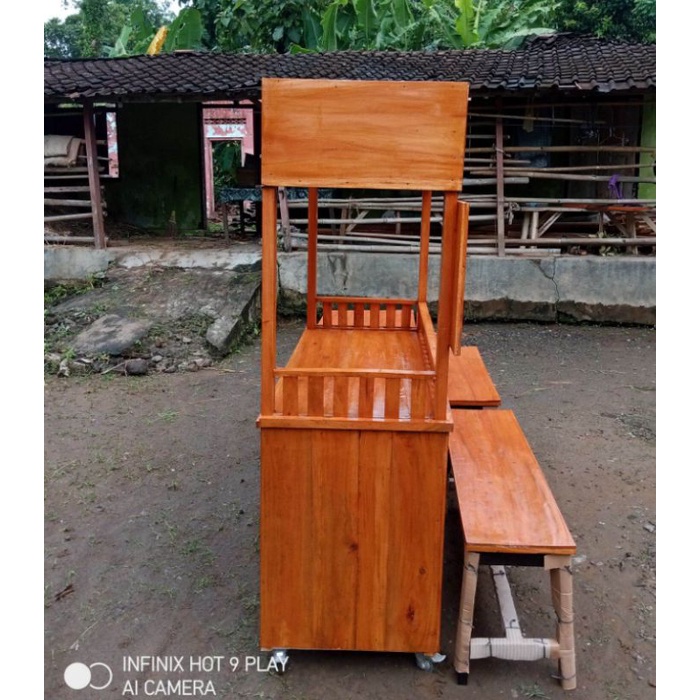 Jual gerobak jus buah dan satu set meja kursi free ongkir | Shopee ...