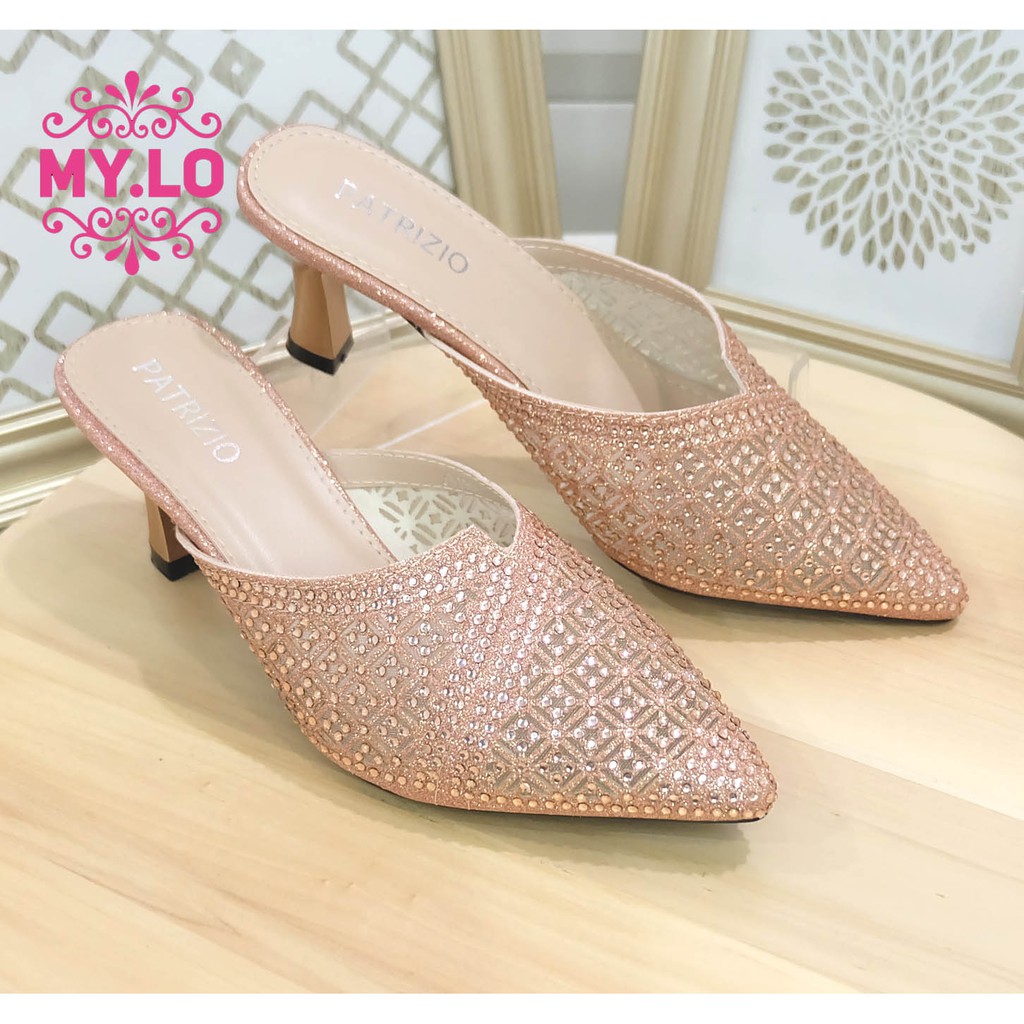 SANDAL WANITA HEEL PESTA SELOP KEBAYA ROSEGOLD IMPORT MYLO MS5A65 ...