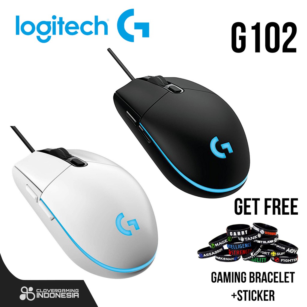 Jual Mouse Gaming Logitech G102 Prodigy White Mouse