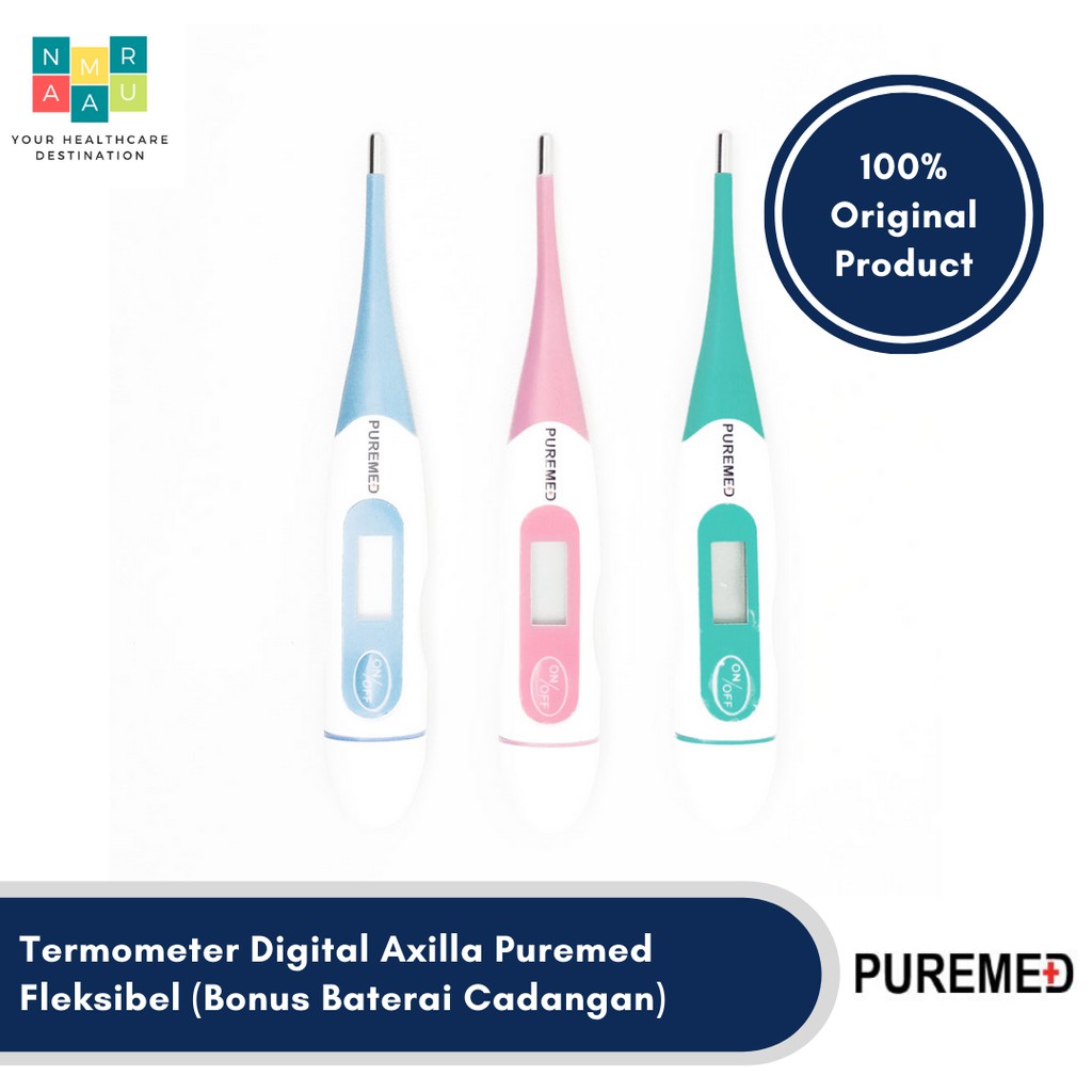 Jual Termometer Digital Puremed Fleksibel Thermometer Flexible Axilla ...