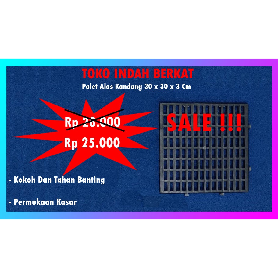 Jual Tatakan/Palet Alas Kandang Hitam Ukuran 30 x 30 x 3 Cm | Shopee Indonesia