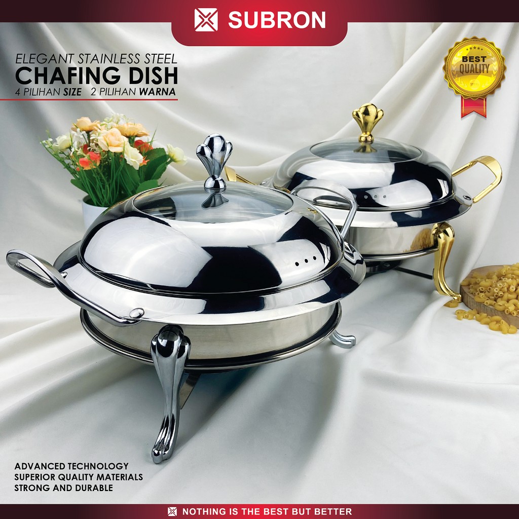 Jual SUBRON Elegan Chafing Dish 26cm 28cm Tempat Wadah Prasmanan ...