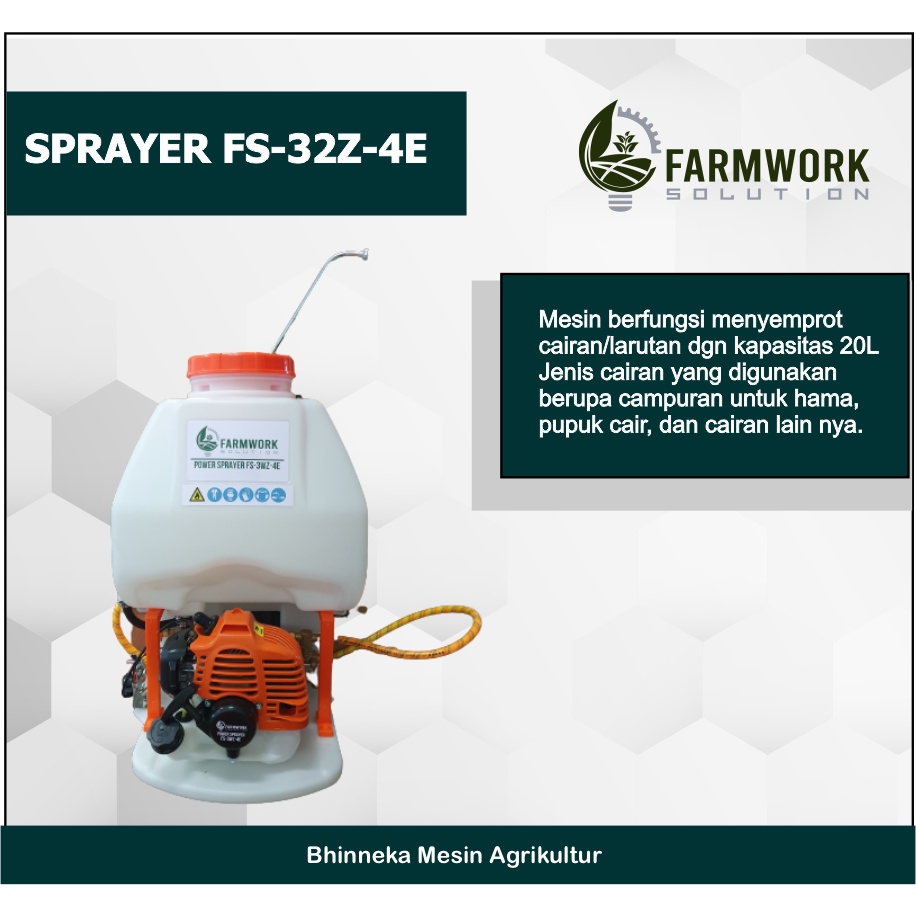 Jual Mesin Semprot Hama 2 Tak 20 Liter / Knapsack Power Sprayer Bensin FS-3WZ-4E Indonesia ...