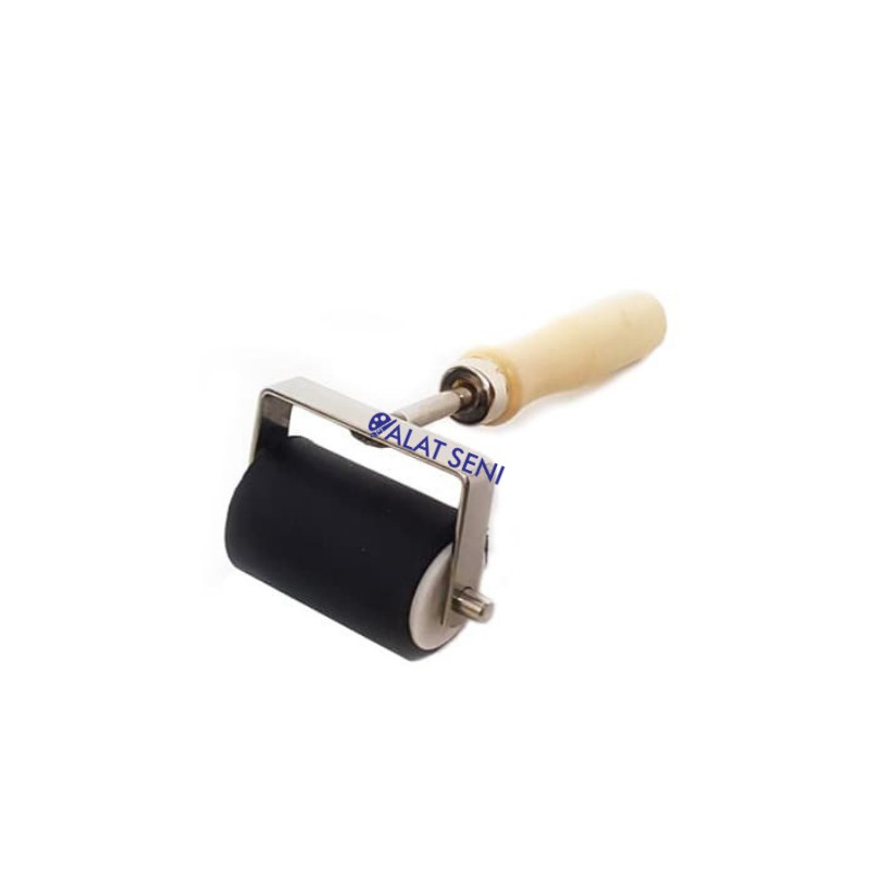 Jual Rubber Roller 5cm (Wood Handle) / Roller Brush / Roll canvas besi ...
