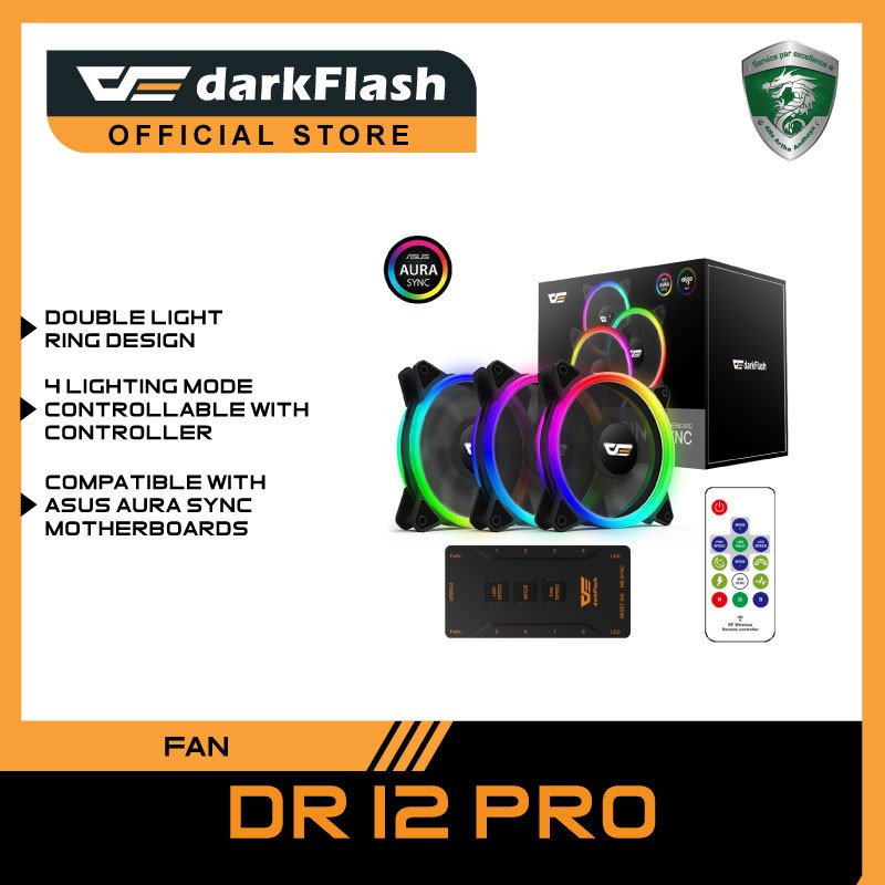 Jual darkFlash DR12 PRO A-RGB Fan [3 Fan] | Shopee Indonesia