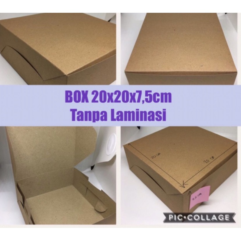 Jual BOX CATERING /DUS MAKANAN /DUS KRAFT FOOD GRADE UK 20CM X 20CM X 7 ...