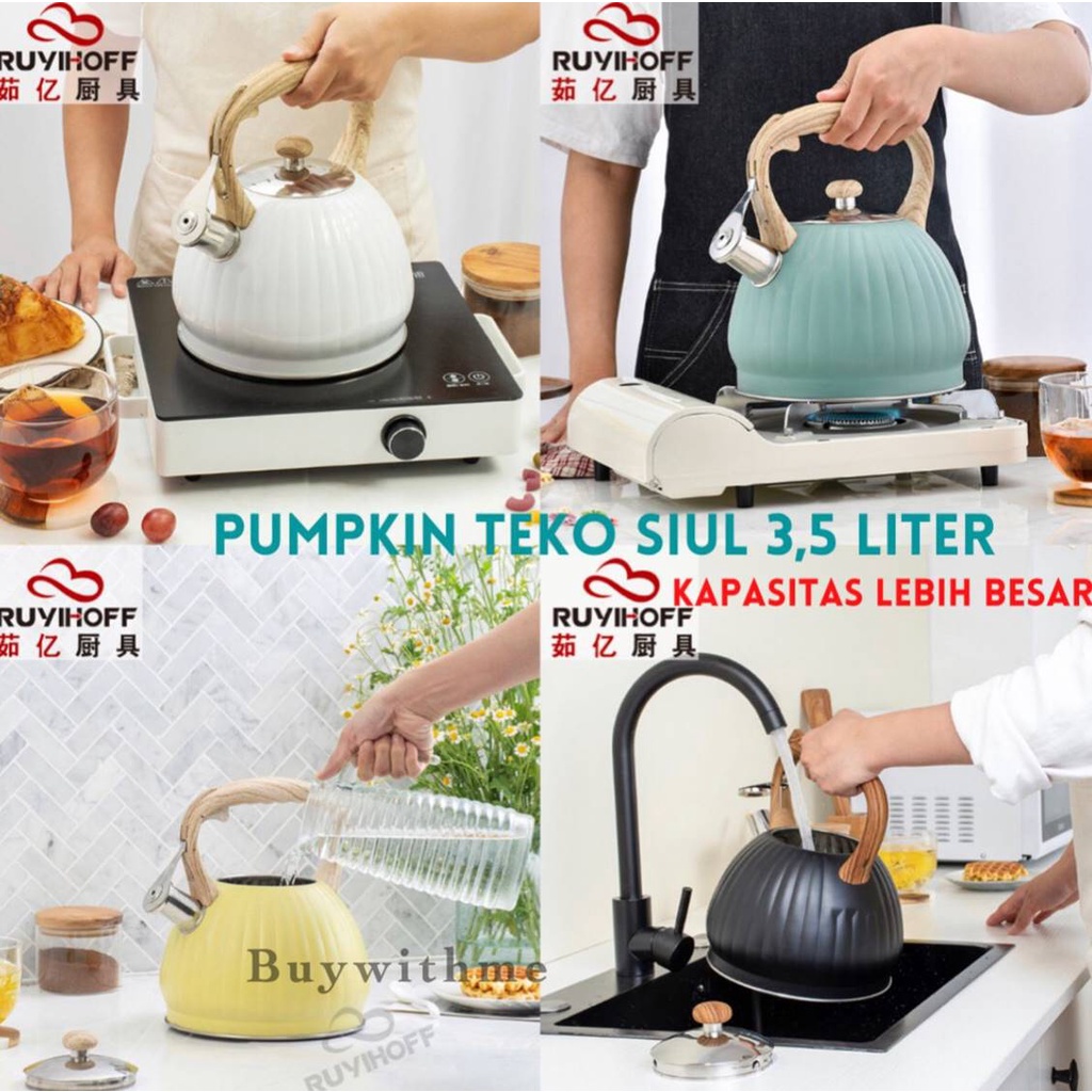 Jual TEKO SIUL ESTETIK RUYIHOFF 3,5 LITER / TEKO PUMPKIN / TEKO HOME CHA CHA / TEKO HYEJIN ...