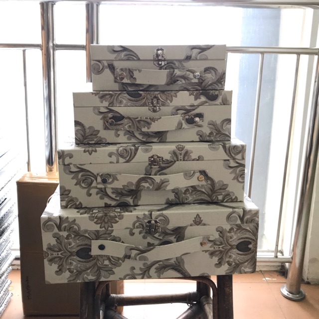 Jual Kotak Seserahan Koper bahan Wallpaper 1 set isi 4 (Box Boks ...