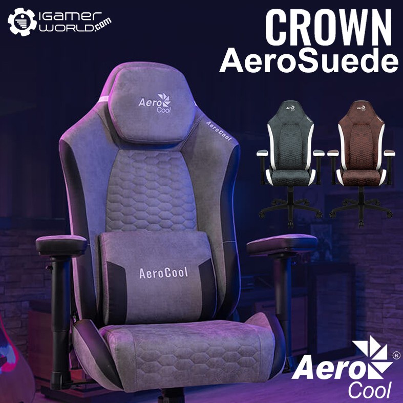 Jual Aerocool CROWN AeroSuede Gaming Chair Premium Fabric - Kursi Gaming | Shopee Indonesia