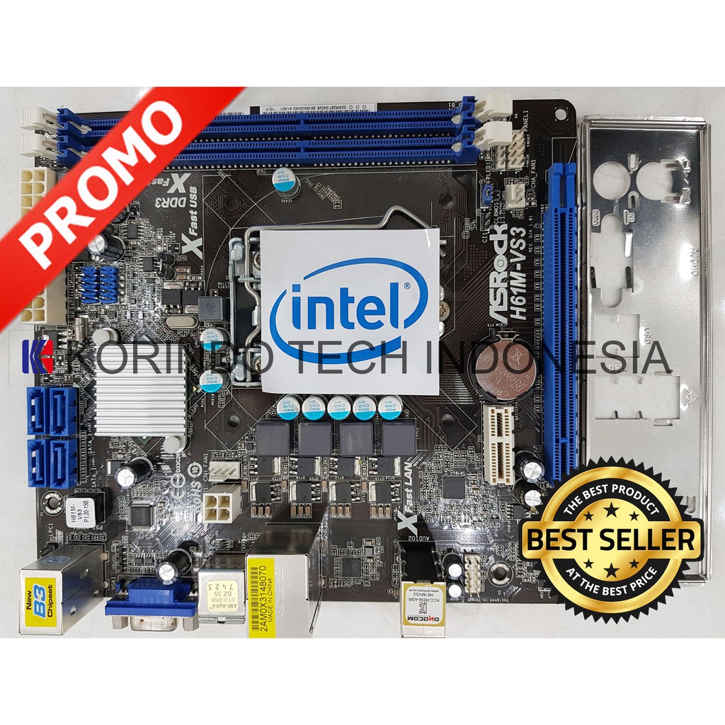 MotherBoard Asrock H61 Socket 1155 Mobo Mainboard | Shopee Indonesia
