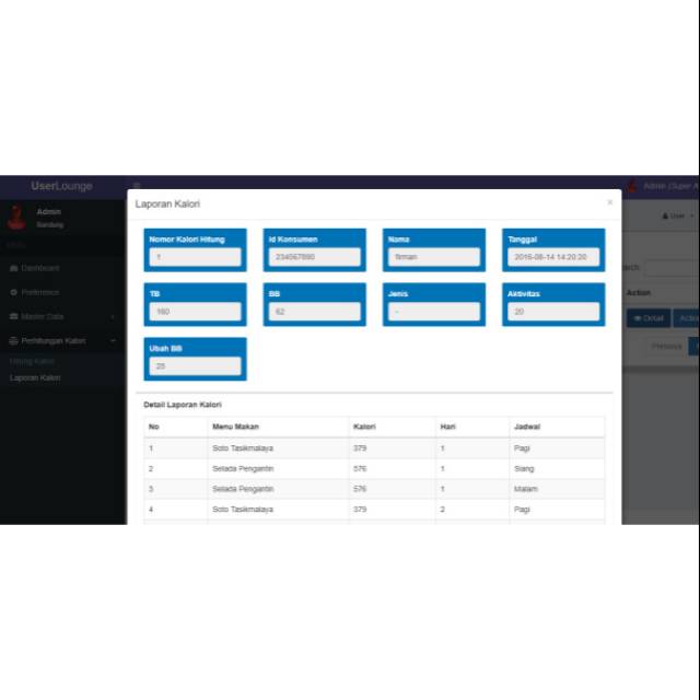Jual Source Code Aplikasi Menghitung Kandungan Gizi (CI3 dan MySqli ...