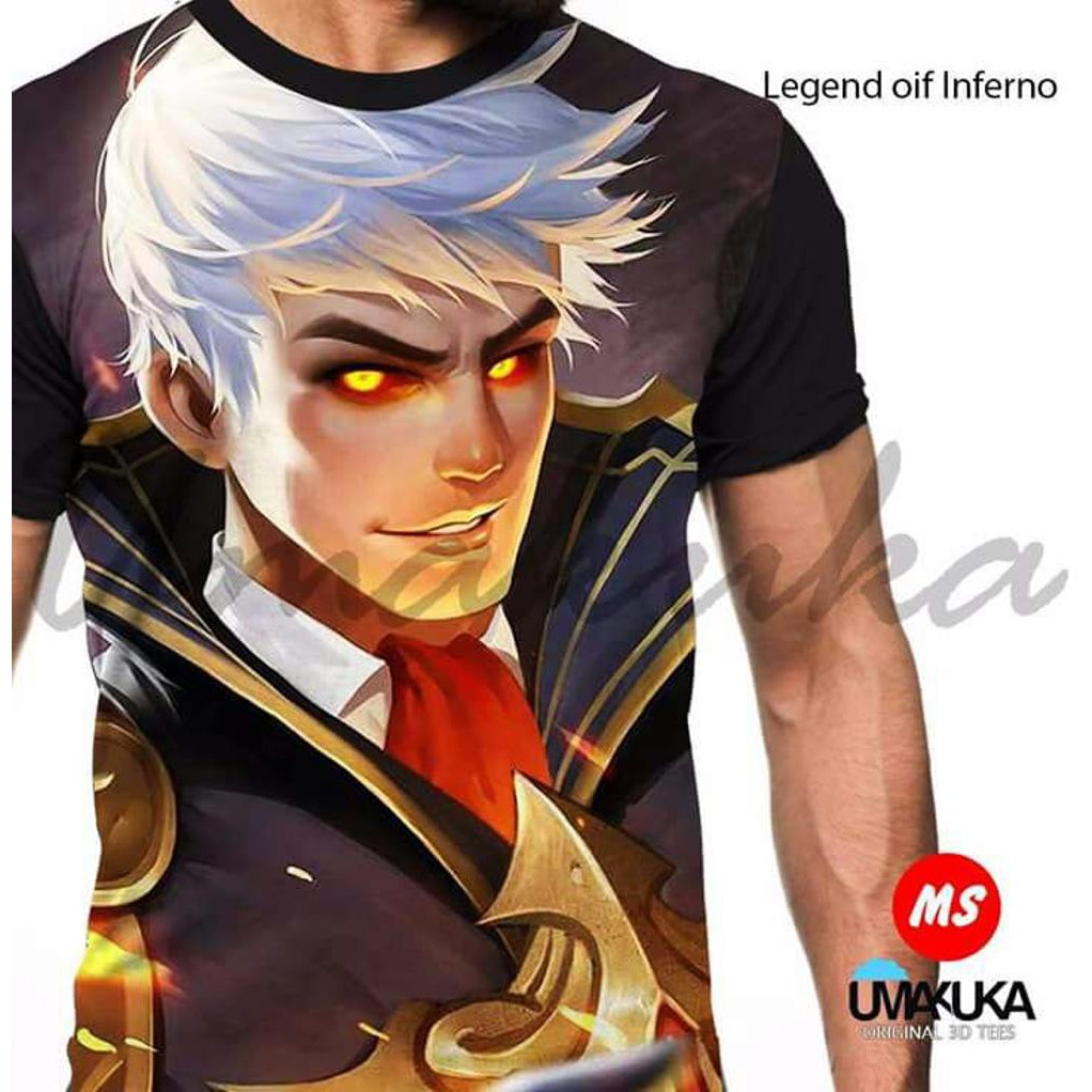 Jual baju tshirt kaos 3d game mobile legend alucard inferno skin epic premium original murah ...