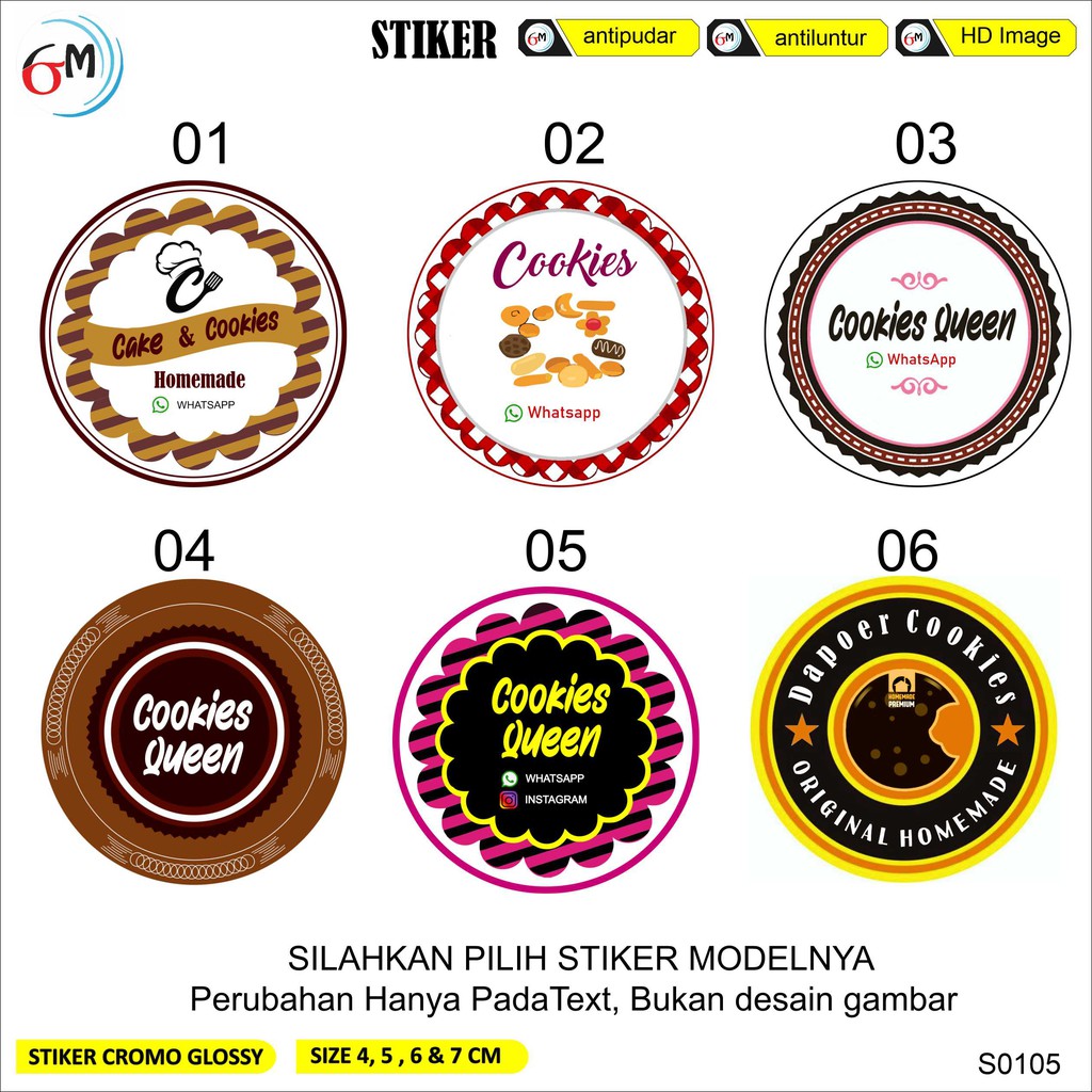 Jual Cetak Stiker label Bulat Toko olshop kemasan produk custom ...