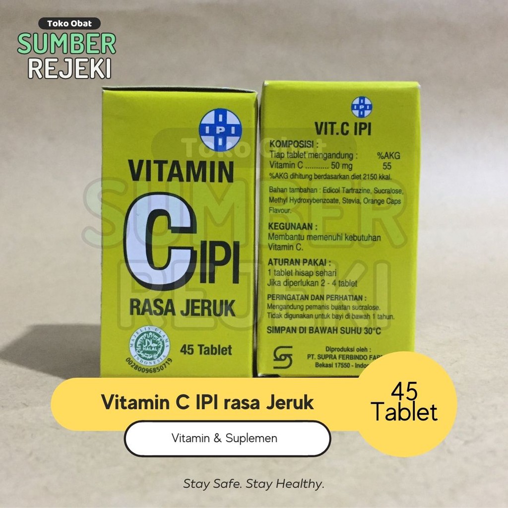 Jual Vitamin C IPI Isi 45 tablet | Shopee Indonesia