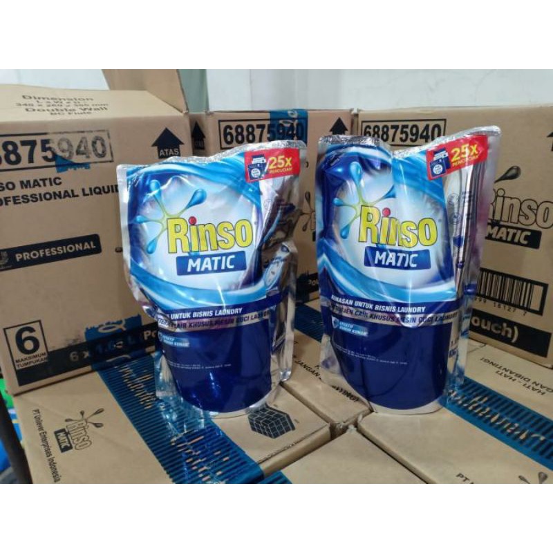 Jual Rinso matic detergen cair 1.65 liter profesional | Shopee Indonesia
