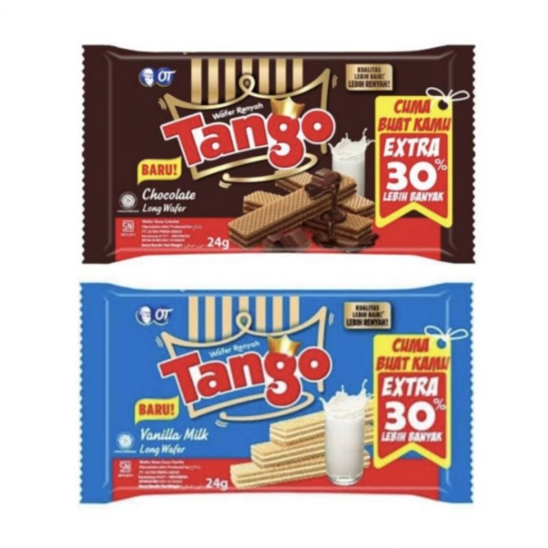 Jual Wafer Tango Rasa Coklat/Vanilla 24 gram - 1 pcs | Shopee Indonesia