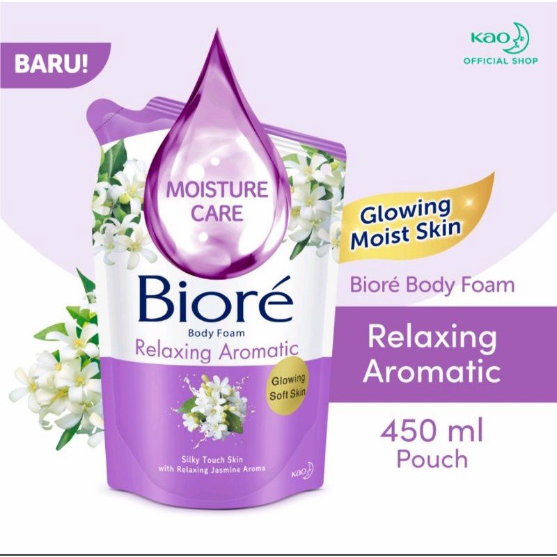 Jual Biore Body Foam Relaxing Aromatic Refill 450 ml | Shopee Indonesia