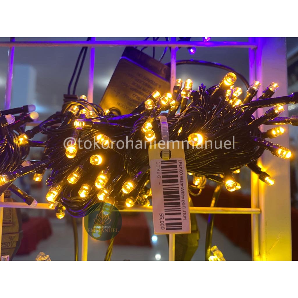 Jual Lampu Natal LED 100 Warm White 8 meter / Hiasan Natal | Shopee ...