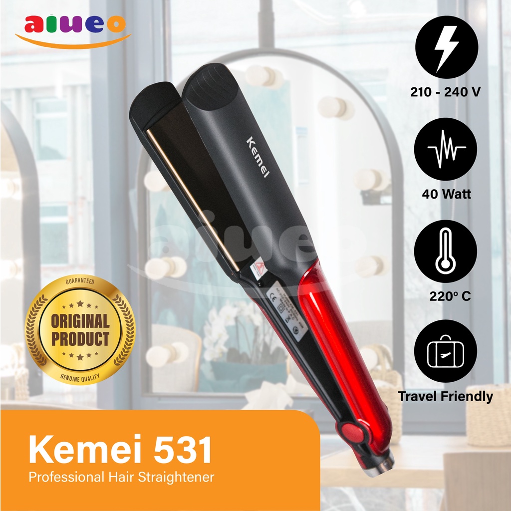 Jual AIUEO | Catokan Kemei Murah 531 Curly Straight Lurus Keriting Alat ...