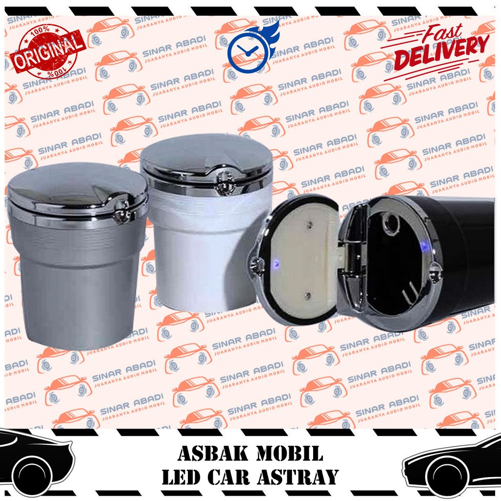 Jual ASBAK MOBIL LED / CAR ASHTRAY / ASBAK ROKOK PORTABLE - HITAM ...