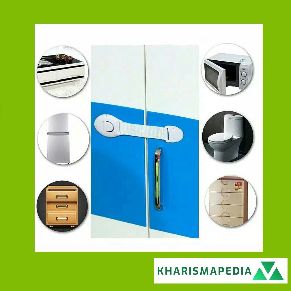 Jual Pengunci Pengaman Lemari Laci Rak Kaca Pengait Pintu Kunci Kulkas ...