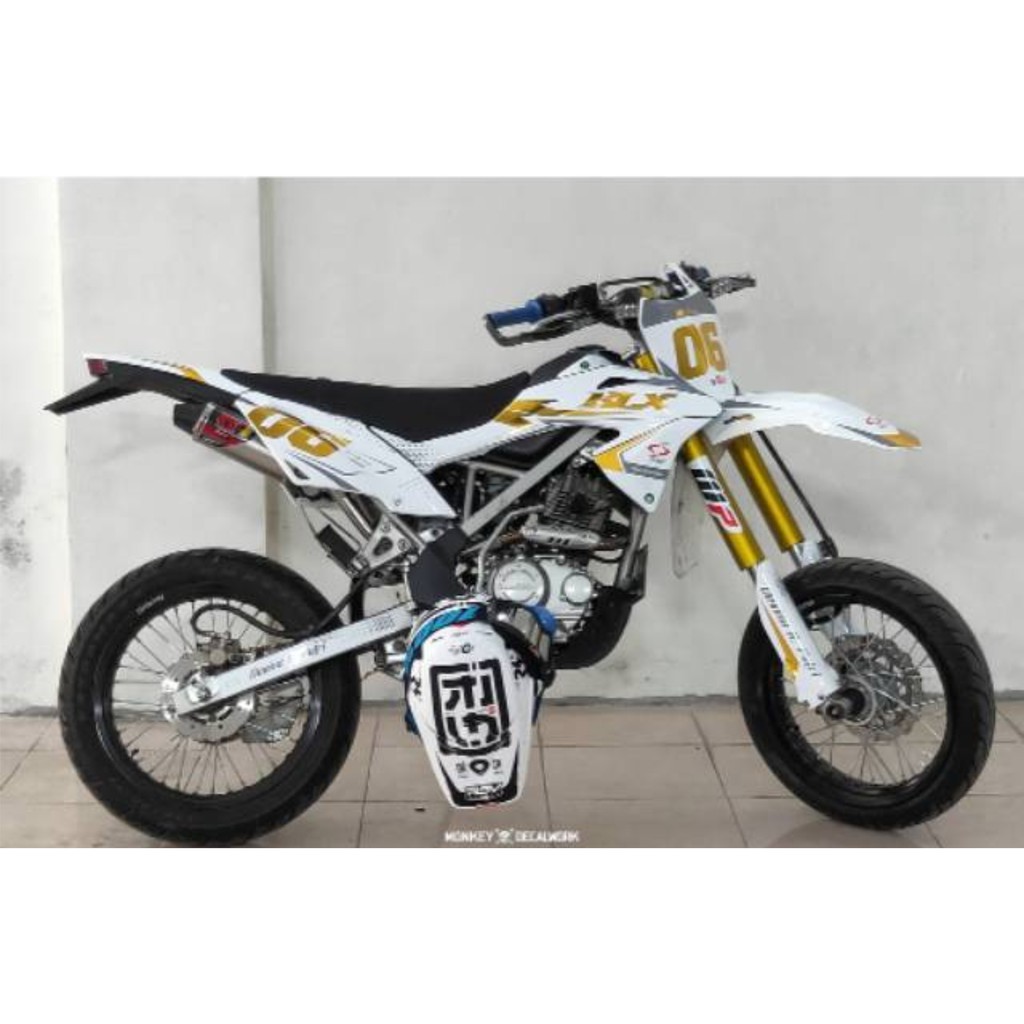Jual DECAL STICKER KLX BF 150 PUTIH SIMPLE BODY CUSTOM | Shopee Indonesia