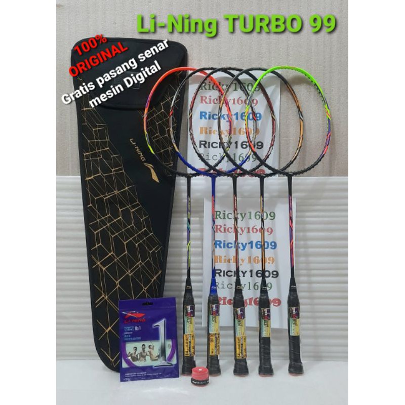 Jual RAKET BADMINTON LINING TURBO 99 - MEGA TENSION UP TO 30 LBS - HEAD ...