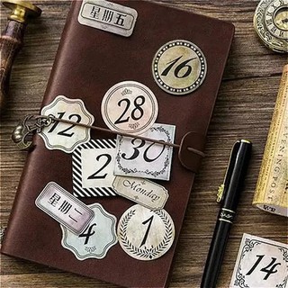 Jual Sticker Vintage Number Angka Aesthetic Scrapbook Bujo Planner ...