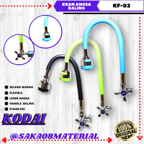 Jual Promo Kran Cuci Piring Angsa Handle Baling Selang Warna KF-02 ...