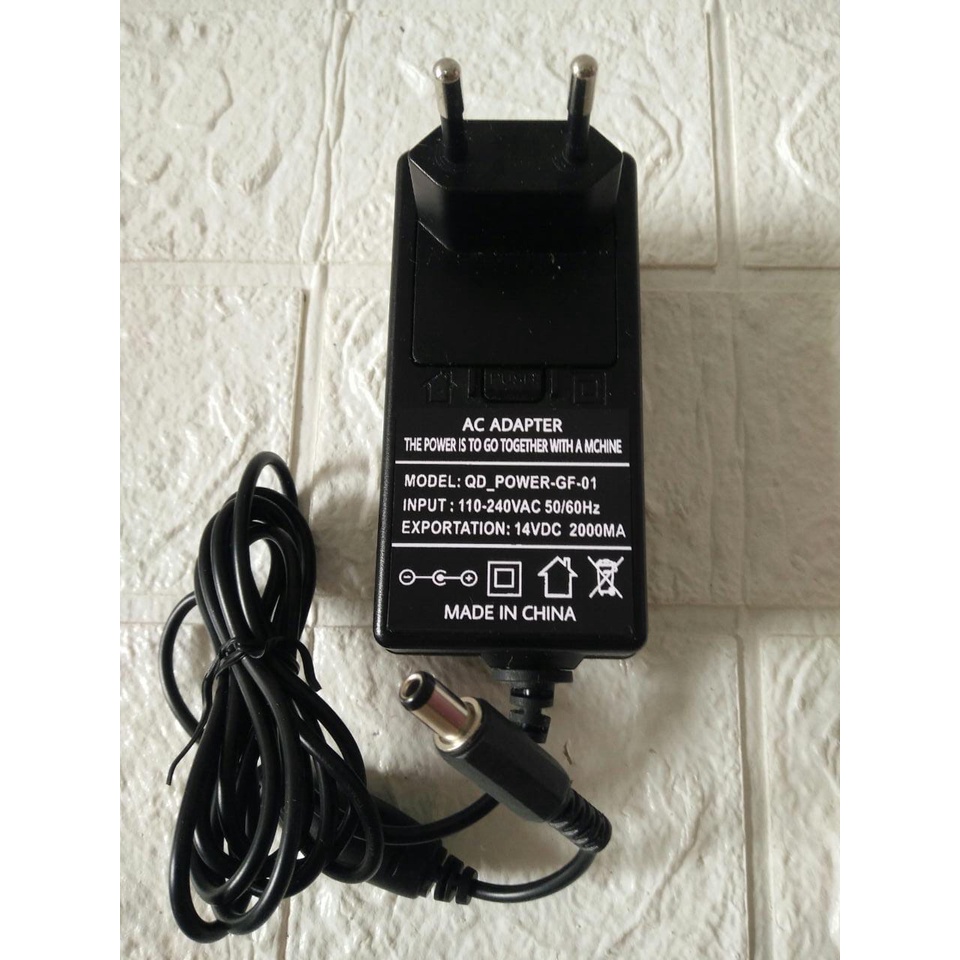 Jual AC ADAPTER 14V 2000mA model: QD_POWER-GF-01 | Shopee Indonesia