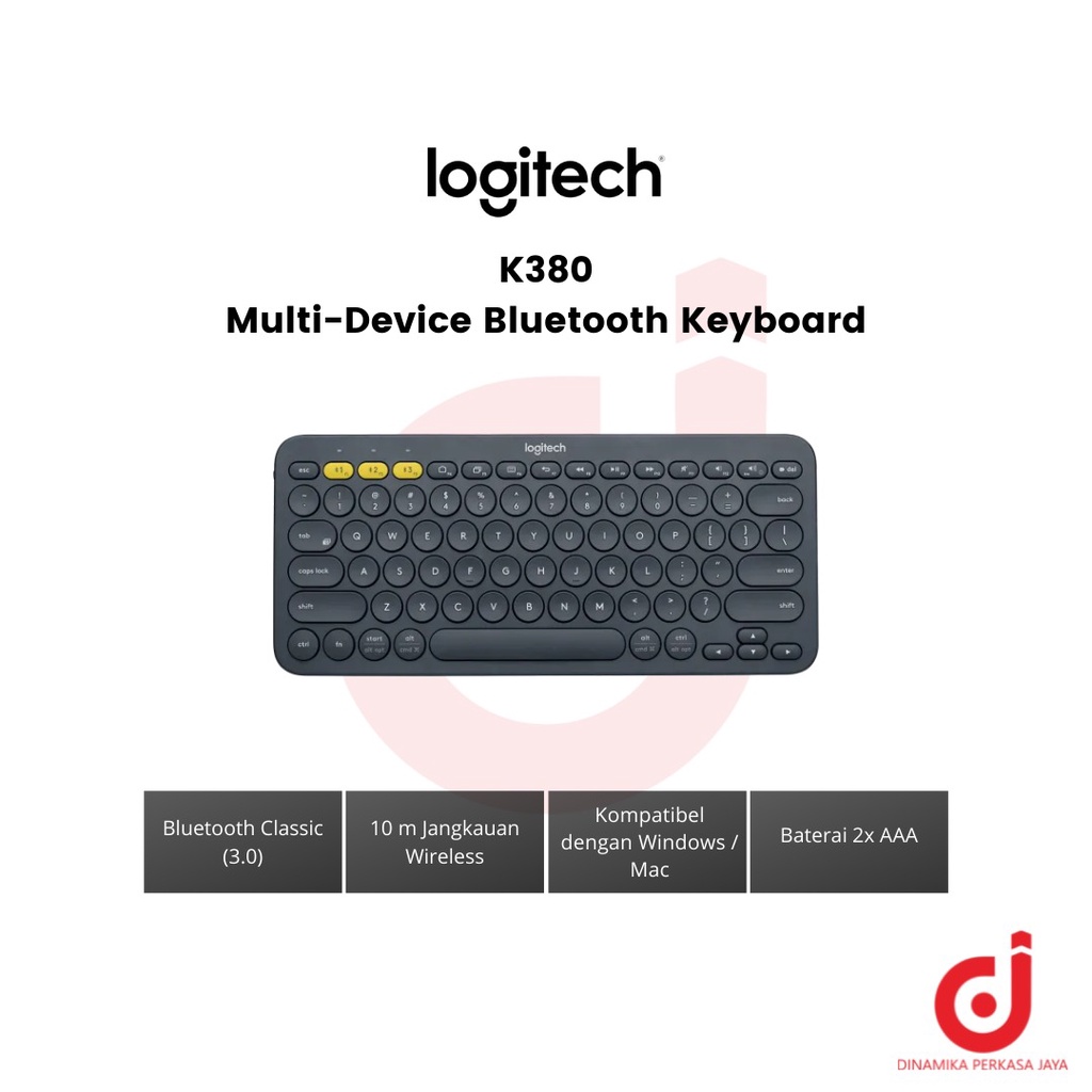 Jual Keyboard Logitech K380 Wireless Multi Device Bluetooth Windows ...