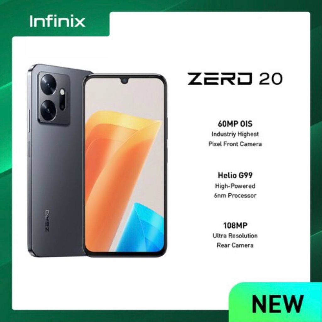 Jual Infinix Zero 20 2022 [8GB+256GB] | Helio G99 | 108MP Triple Camera | 6.7" AMOLED | NFC | Li ...