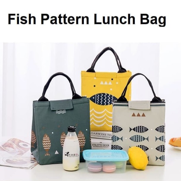 Jual Tas Bekal Thermal Insulated Panas Motif Print Kartun Bahan Oxford ...