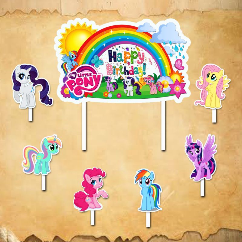 Jual Cake Topper kuda poni happy birthday | Shopee Indonesia