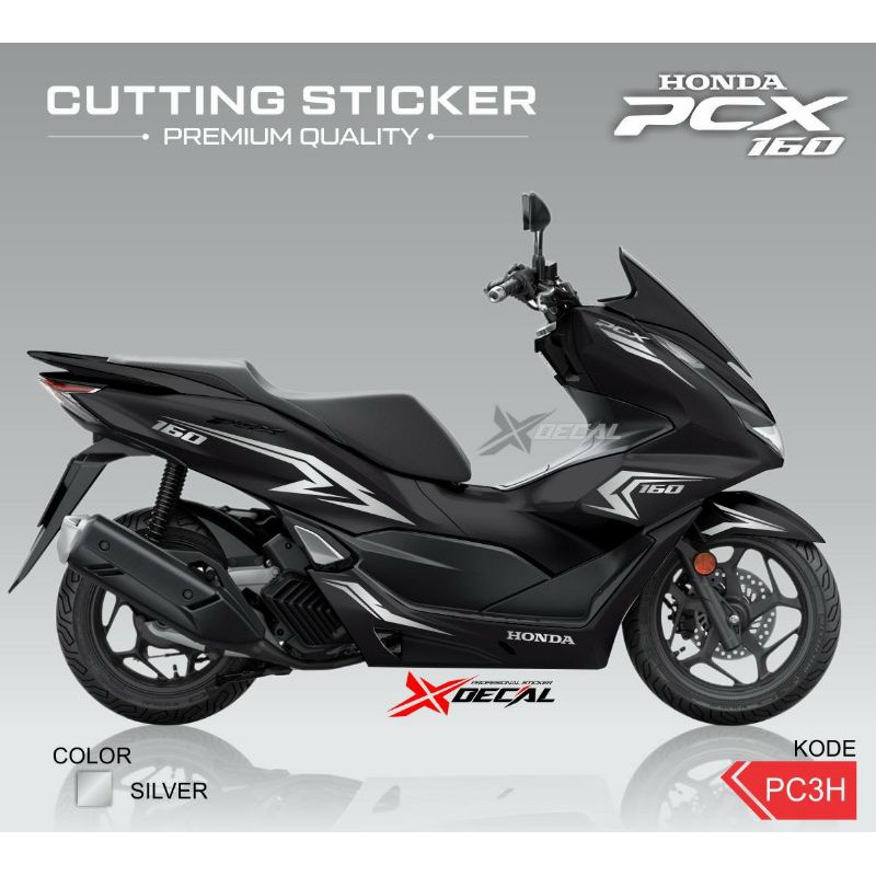 Jual STICKER PCX 160 CC HITAM TAHUN 2021 / CUTTING STICKER PCX NEW ...