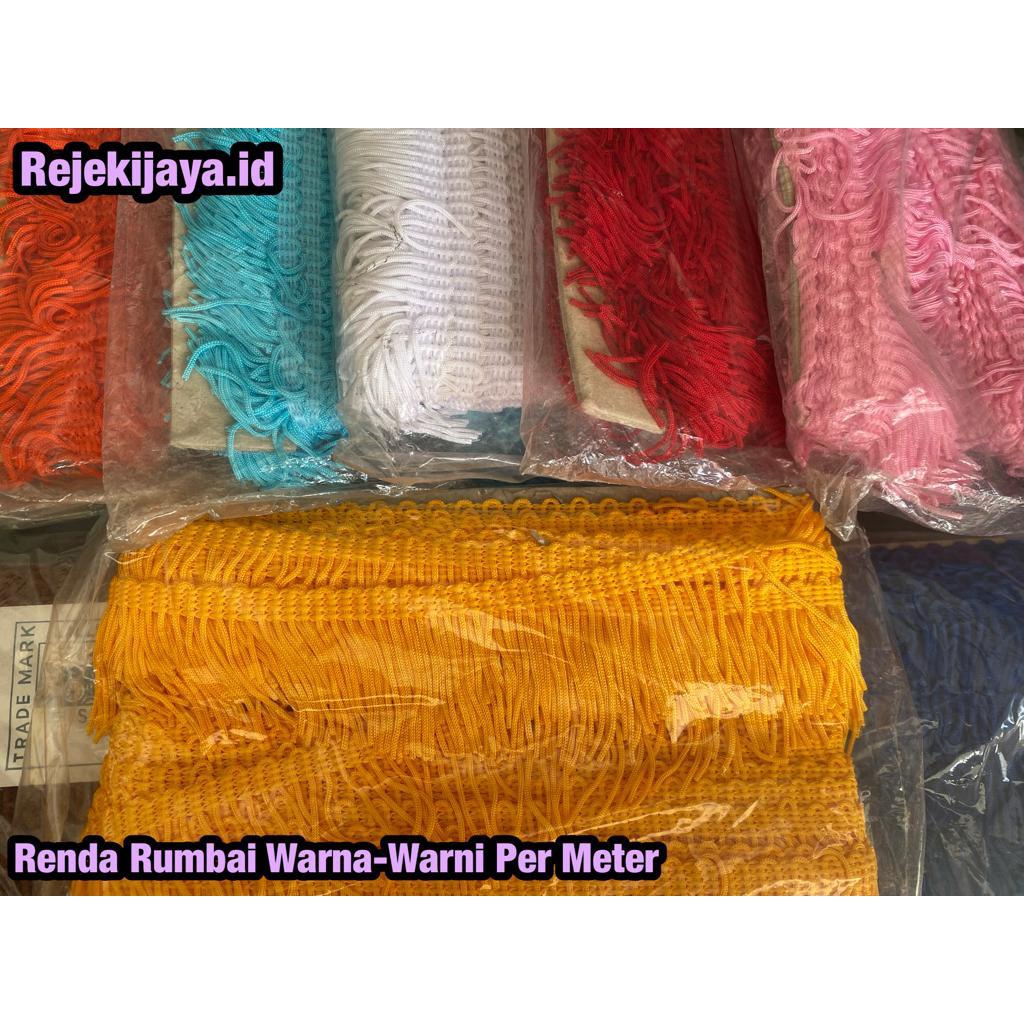 Jual RENDA RUMBAI ANEKA WARNA PER METER / RENDA RUMBAI BENDERA PER ...
