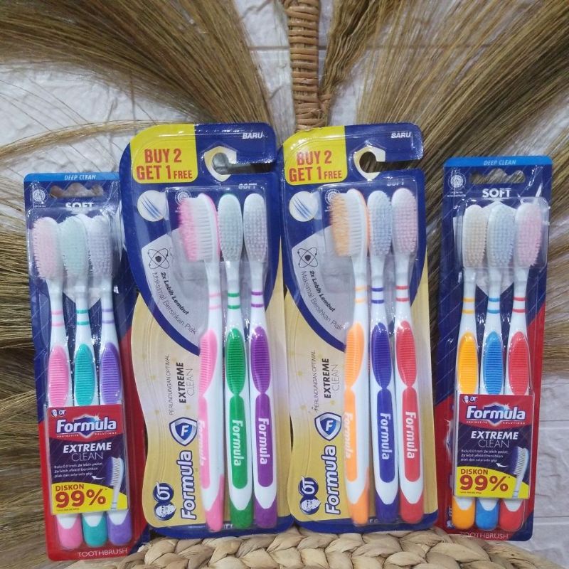 Jual Sikat Gigi Formula Extreme Clean, kemasan HEMAT isi 3 pcs ...