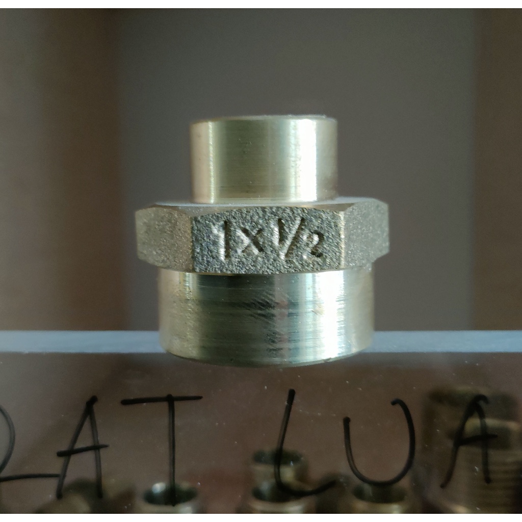 Jual Double Nepple Drat Dalam Kuningan 1 x 1/2 Inch | Shopee Indonesia