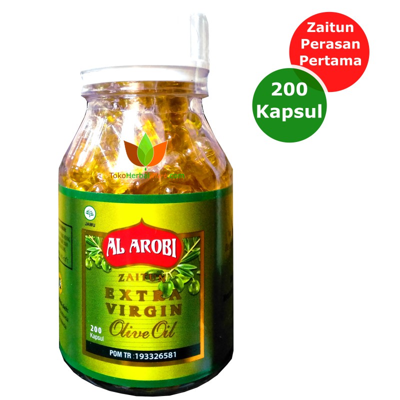 Jual AL AROBI 200 KAPSUL JAMU OBAT HERBAL ZAITUN EXTRA VIRGIN OLIVE OIL ...