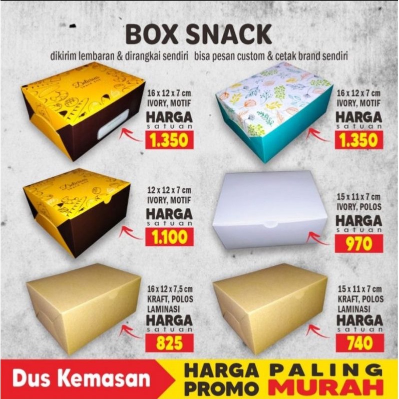 Jual Box Snack | Dus Snack | Box Kue | Shopee Indonesia