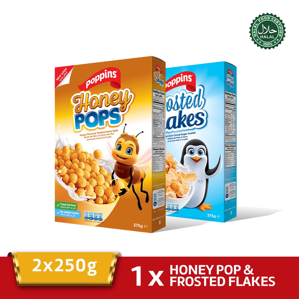 Jual Poppins - Frosted Flakes & Honey Pops ( Sereal ) | Shopee Indonesia