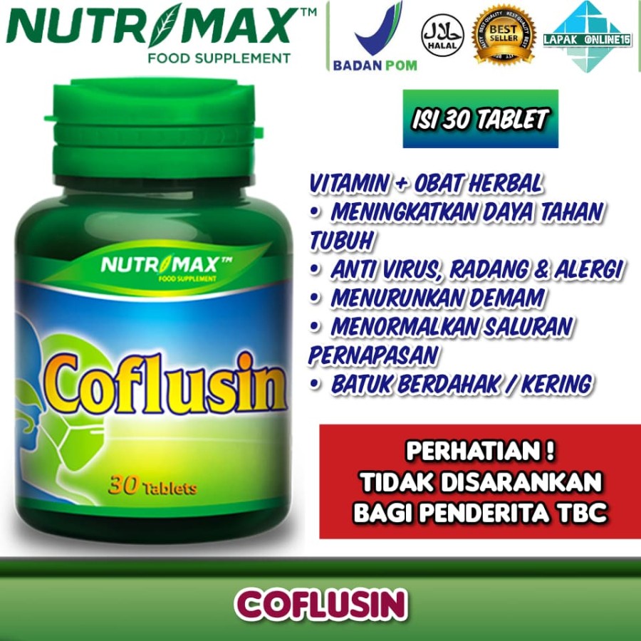 Jual NUTRIMAX COFLUSIN ISI 30 TABLET UNTUK RADANG DEMAM DAN SALURAN ...