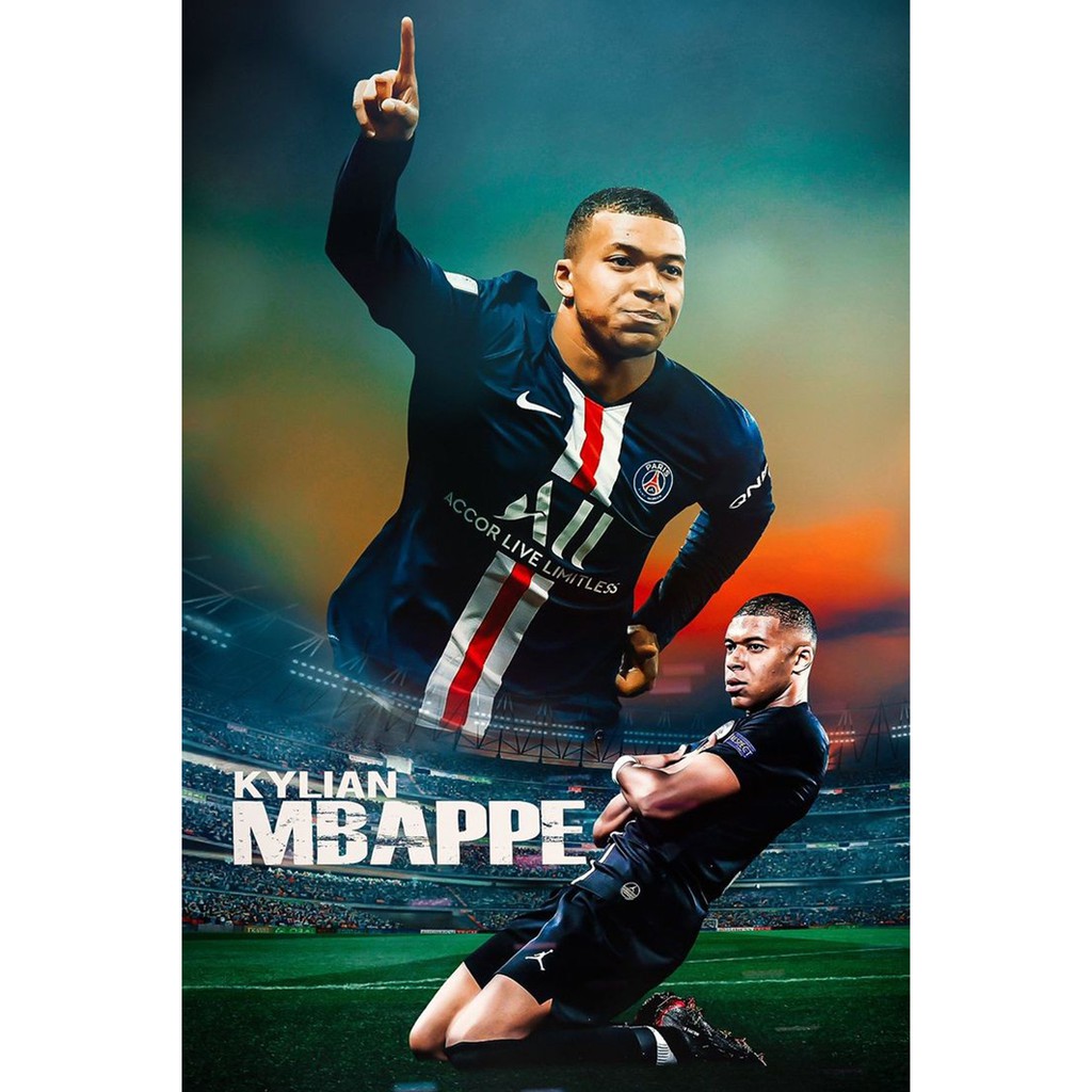 Jual Poster Bola Kylian Mbappe Hiasan Dinding Poster Modern / Wall ...