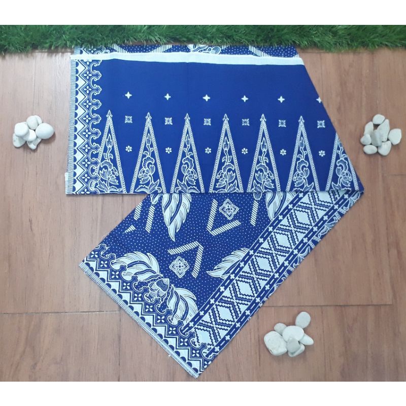 Jual BAHAN KAIN BATIK BADUY MOTIF TAPAK KEBO BIRU PUTIH UKURAN 2X1 M ...