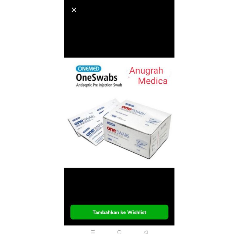 Jual Tissue alkohol Onemed swab/kaaps alkohol onemed | Shopee Indonesia